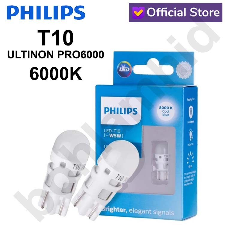Jual LED T10 PHILIPS ULTINON PRO3100 W5W Lampu Kabin Senja Kota Putih ...