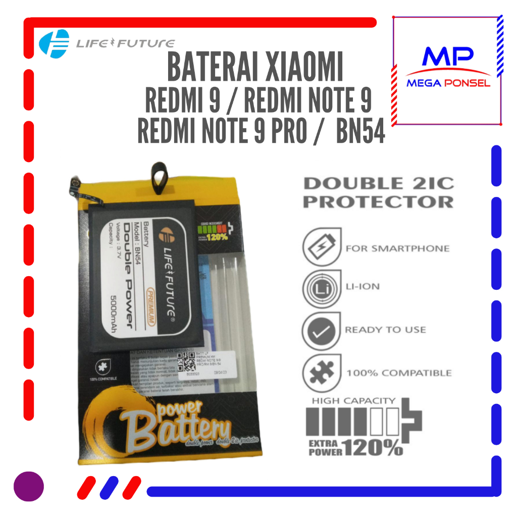 Jual Baterai Xiaomi Redmi 9/ Redmi Note 9 / Seri BN54 | Shopee Indonesia