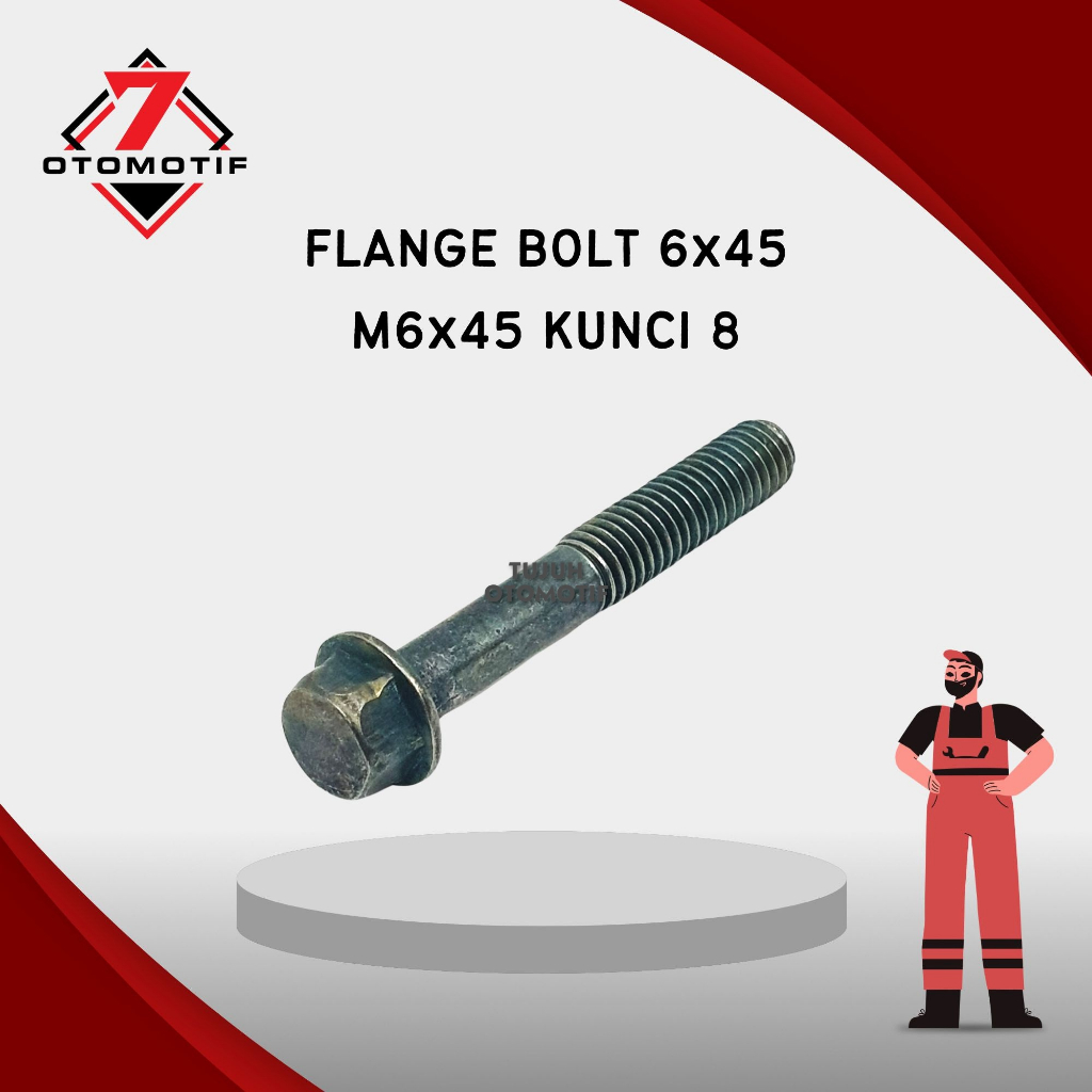 Jual Baut Topi Flange Bolt M6X45 Kunci 8 Hijau | Shopee Indonesia