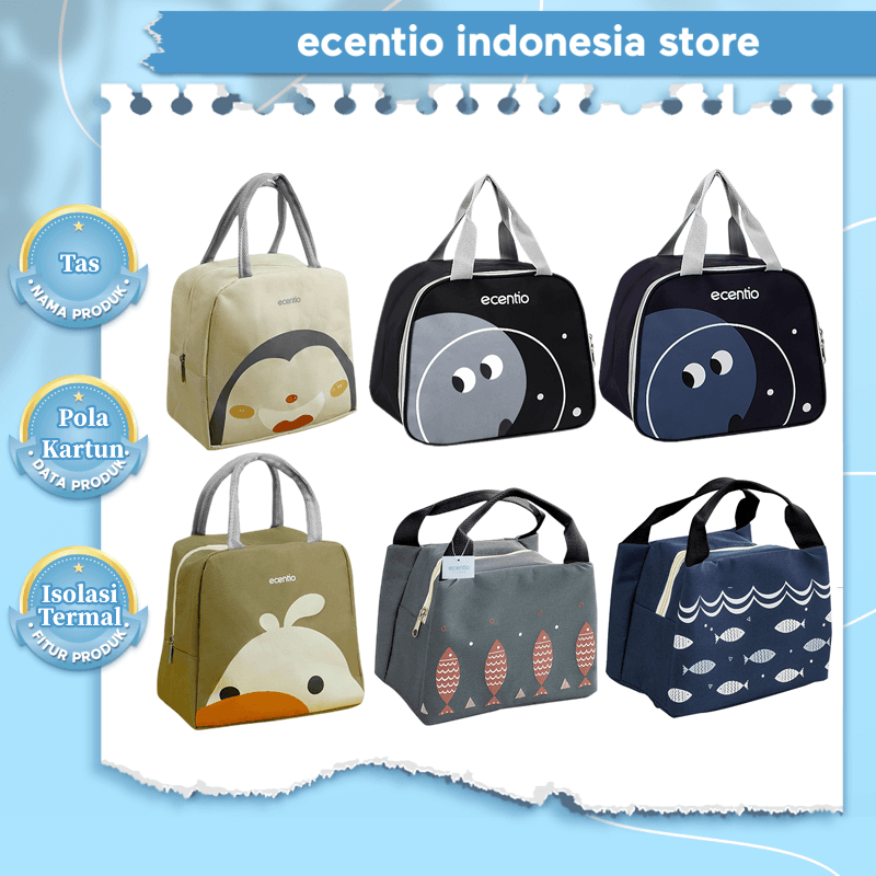 Jual ecentio Tas Bekal Makanan Lunch Bag Tas Bekal Tas tempat bekal ...
