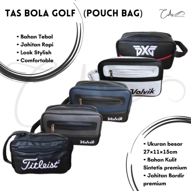 Jual Tas Bola Golf hand Bag Pouch Sport Kulit Supere Murah | Shopee ...