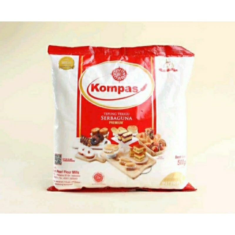 Jual Tepung Terigu Kompas 1 kg 500 gr 250 gr tepung Protein sedang ...