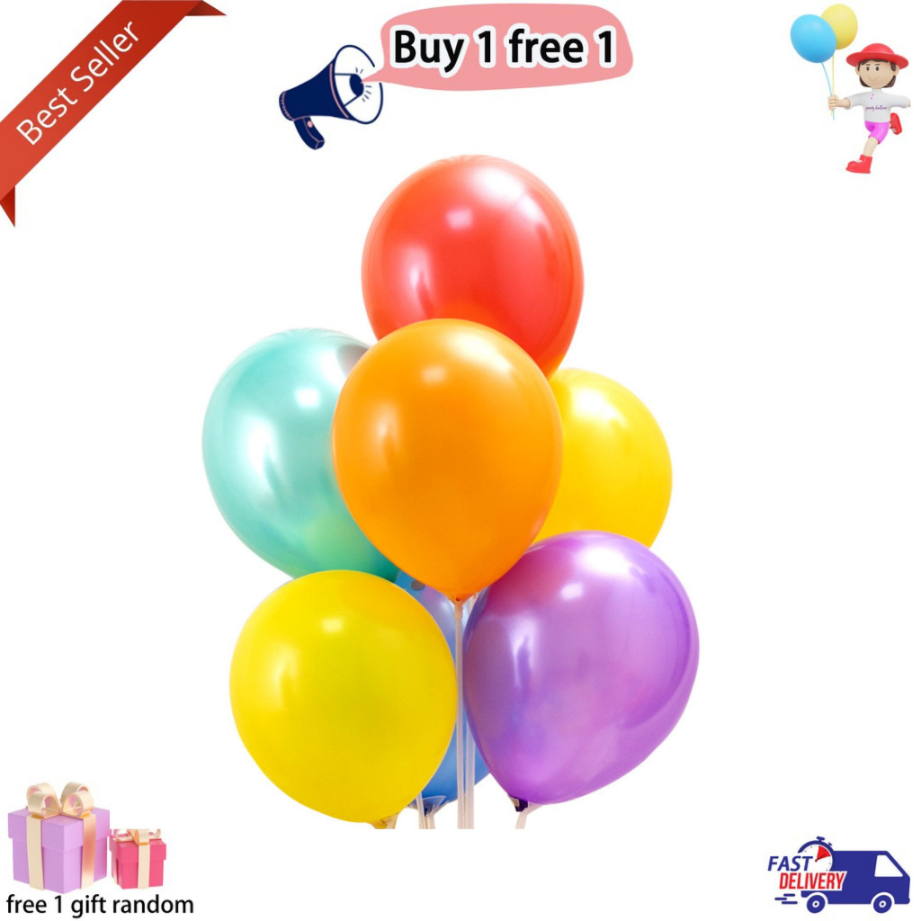 Jual Balon Latex Metalik Bulat 12 Inch Warna Warni Isi 1 Pcs | Shopee ...