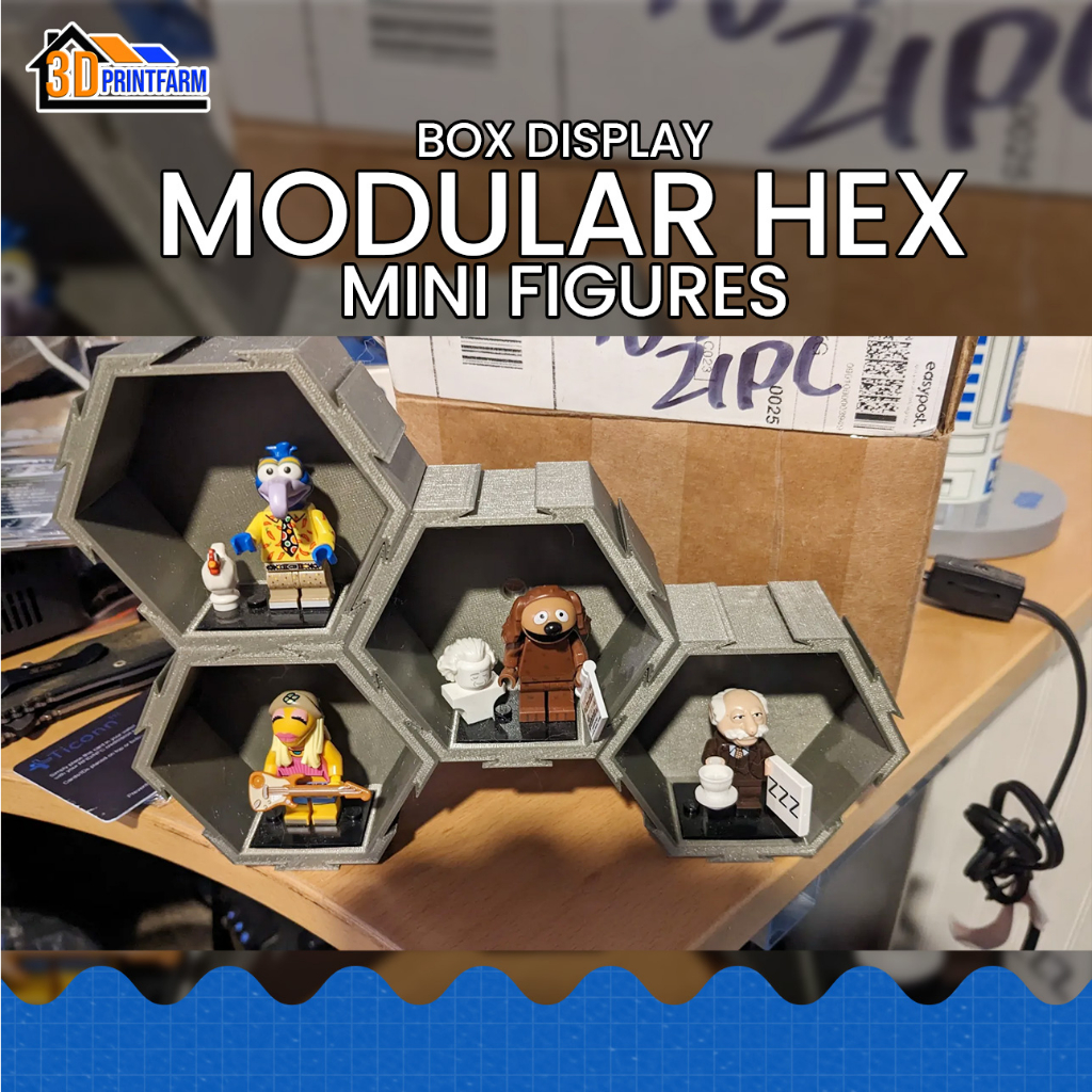 Jual Custom Mini Figures Display HEX Modular 3D Printed | Shopee Indonesia