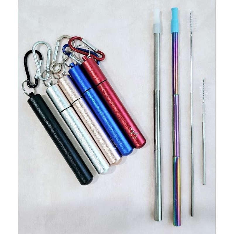 Jual Telecospic straw| Sedotan lipat| travel straw | Shopee Indonesia