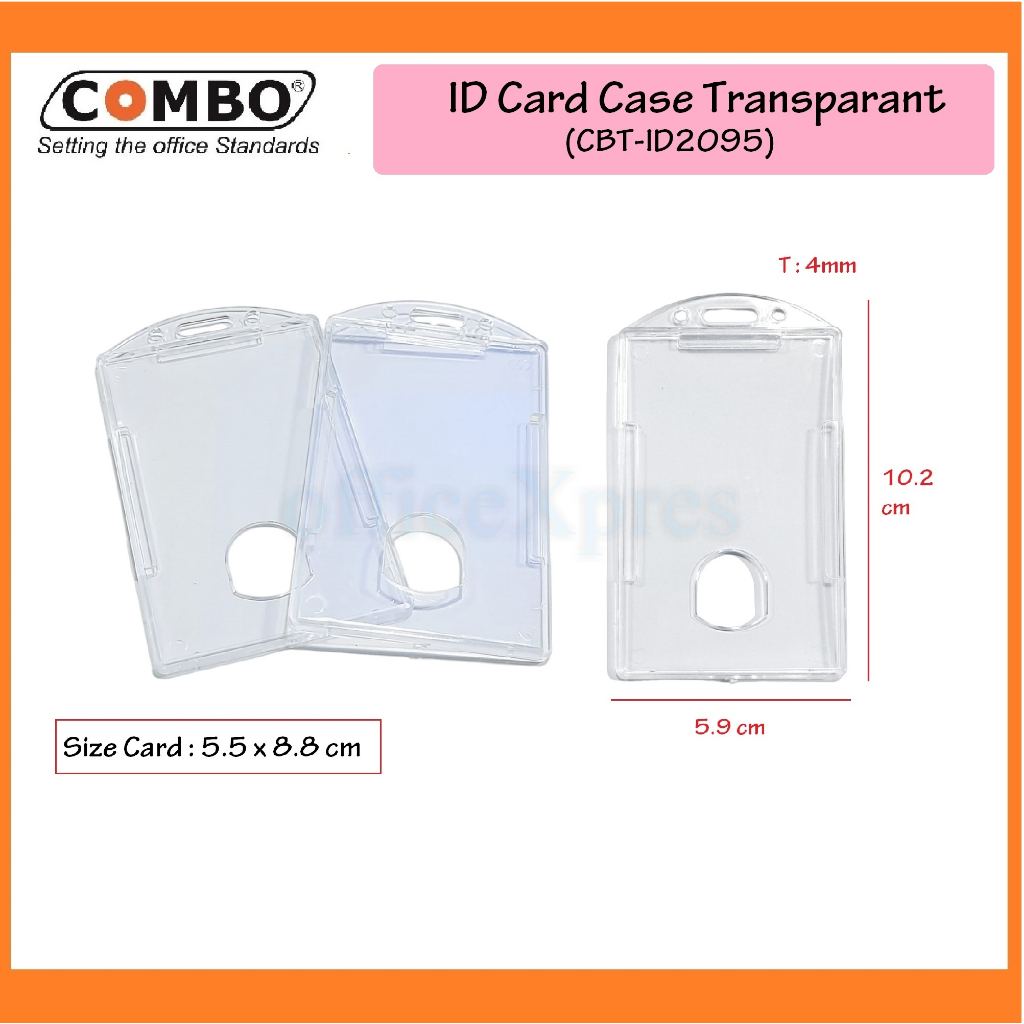 Jual ID Card Plate Transpant / ID Card Case Bening / ID Case Acrilic ...
