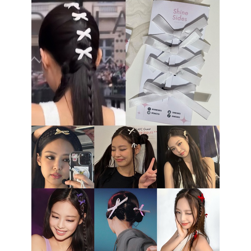 Jual [4 pcs] JEPIT PITA RAMBUT KOREA / RIBBON HAIRSTYLE JENNIE ...