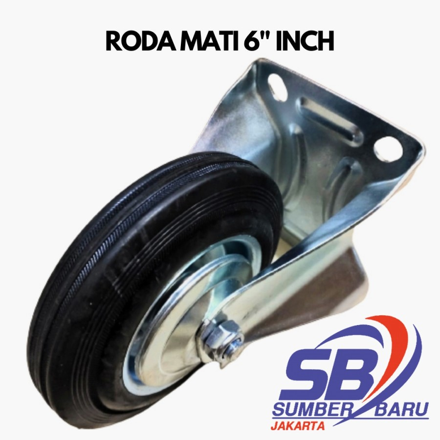 Jual RODA ETALASE 6" inch/RODA KARET/RODA TROLLEY tipe MATI TIDAK PUTAR ...