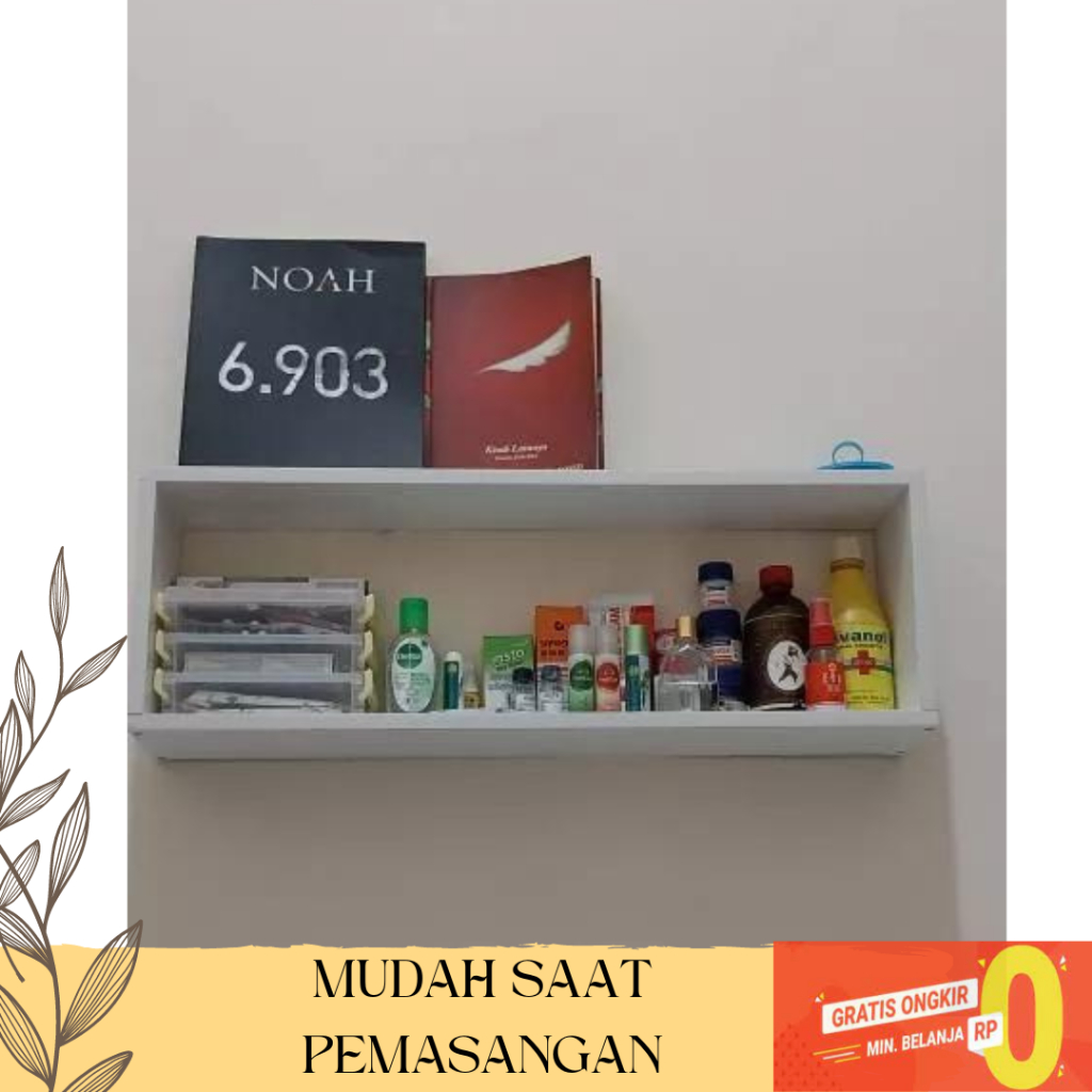 Jual Rak Ambalan Persegi Panjang 60 Cm - Ambalan Dinding - Rak Dinding ...