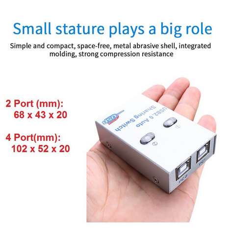 Jual Auto Switch Usb Printer 2 Port 2Port 4 Port Sharing Switcher USB 2.0 Printer Kable Manual ...