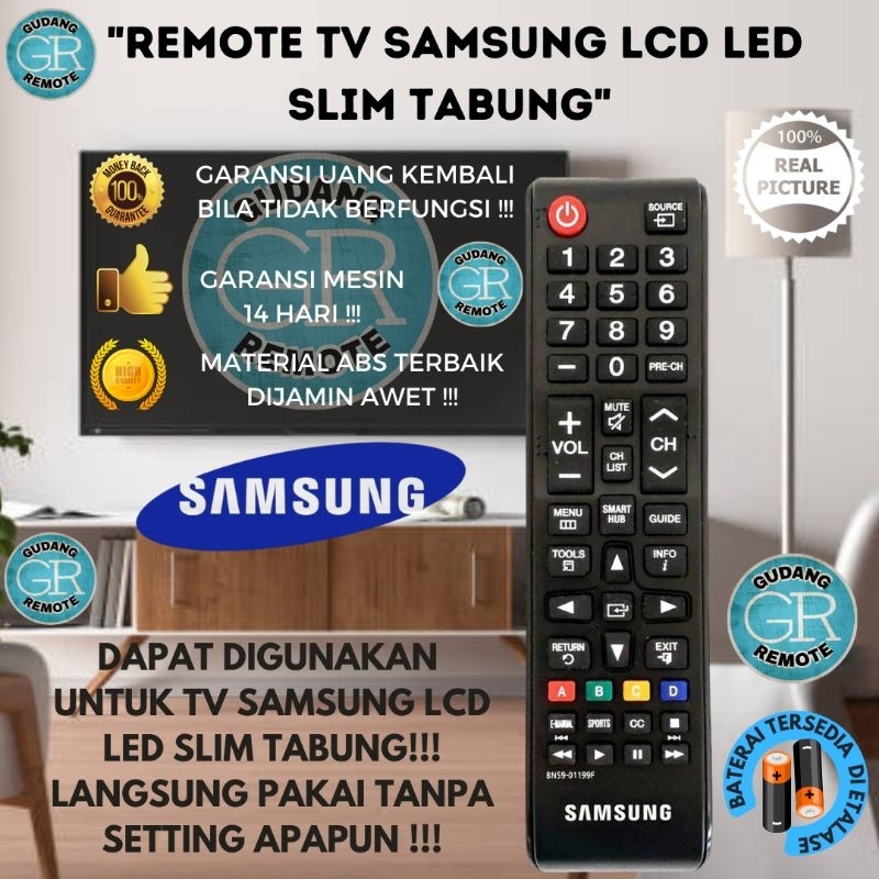 Jual Remote Remot TV Samsung LCD LED Slim Tabung High quality | Shopee ...