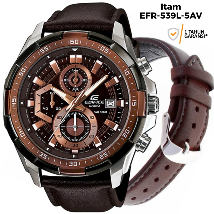 Jual MEGA SALE JAM CASIO EDIFICE EFR 539L 1AV CRONO SOLID STAINLESS ...