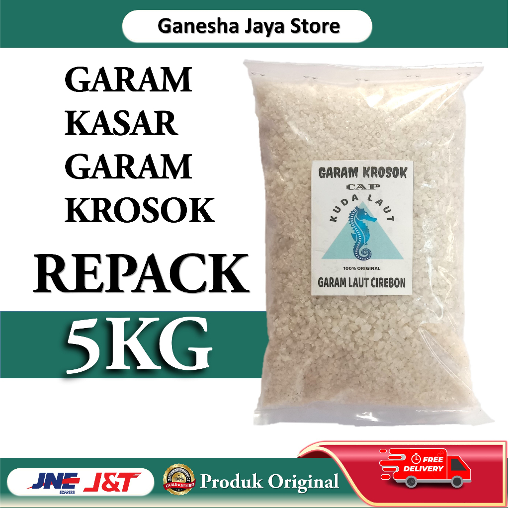 Jual GARAM KASAR PREMIUM REPACK 5KG GARAM KROSOK ANEKA PANGAN GARAM ...