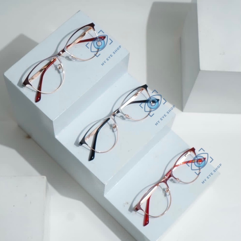 Jual Kacamata Fashion Cat Eye Minus “Vello” Wanita Pria Anti Radiasi ...