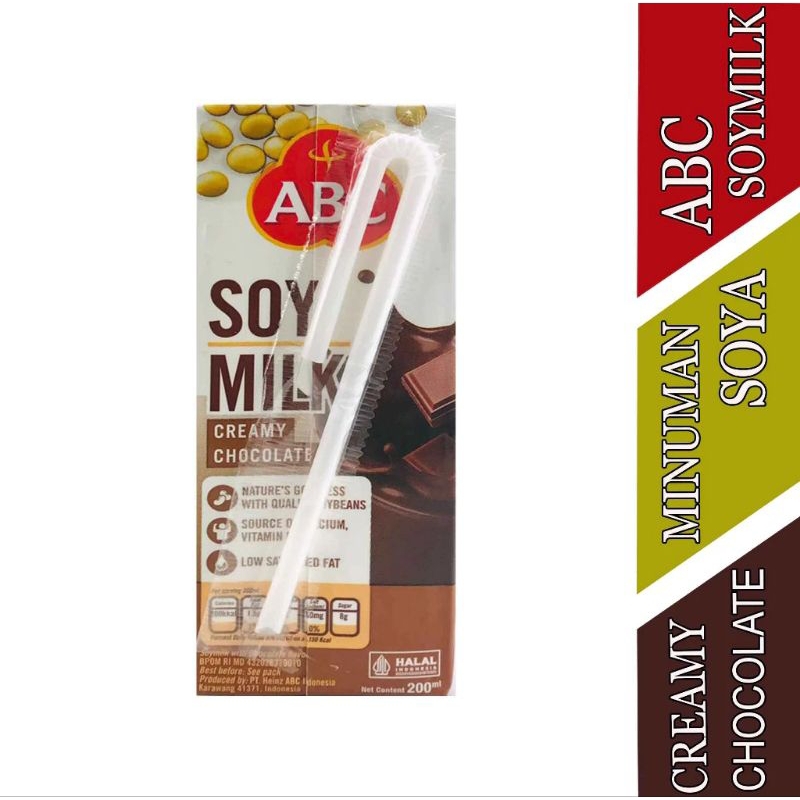 Jual ABC SOYA MILK CREAMY CHOCOLATE 200ml | Shopee Indonesia