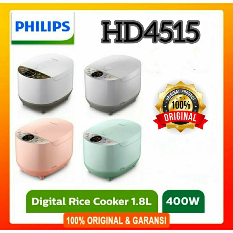 Jual PHILIPS Digital Rice Cooker HD4515 HD 4515 Fuzzy Logic BAKUHANSEKI ...