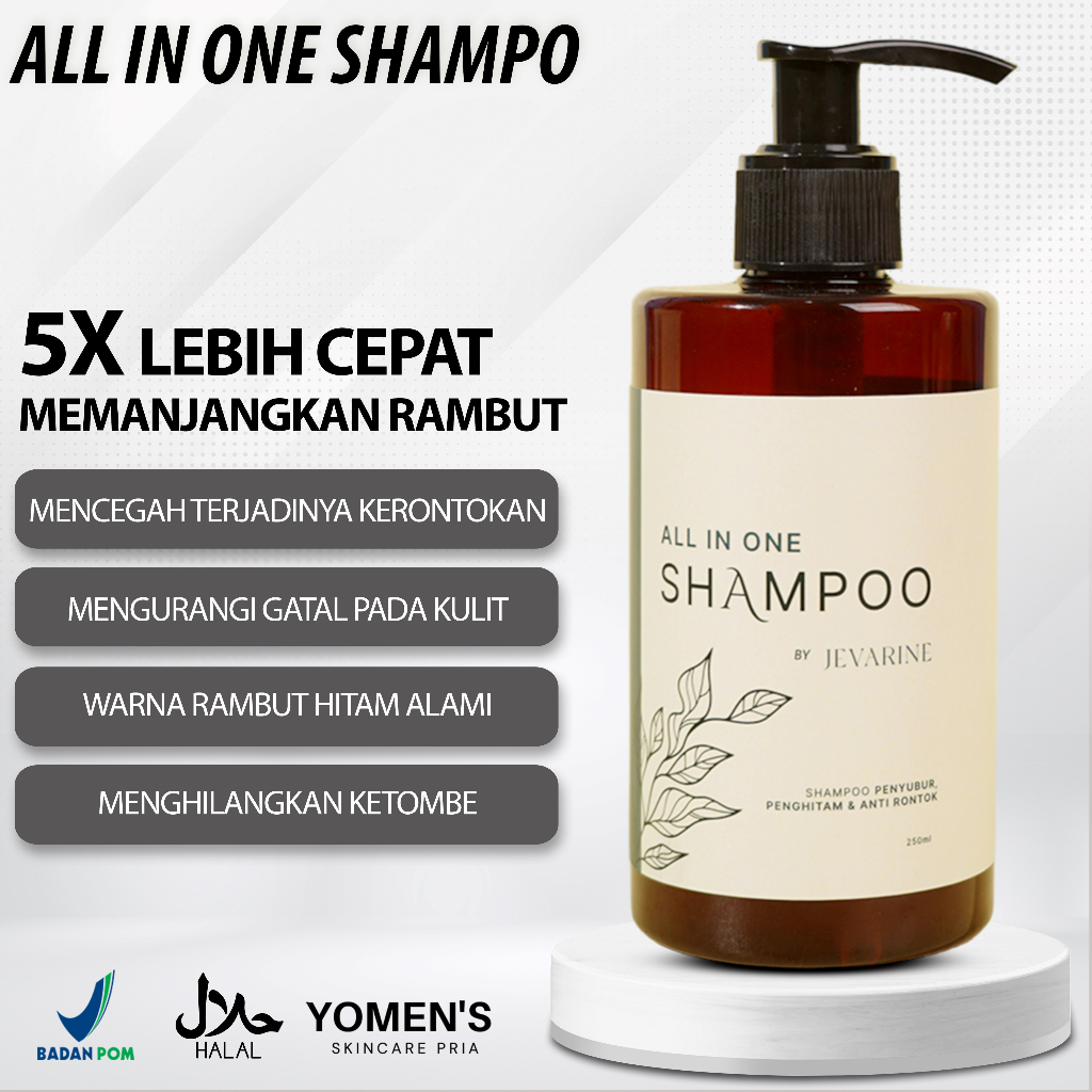 Jual Jevarine Shampo All One - Shampo Sampo Menghitamkan Perawatan ...