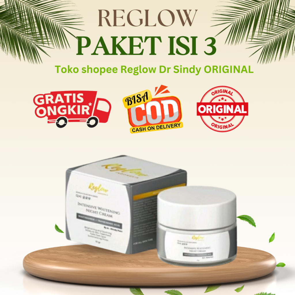 Jual Cream Malam Intensive Whitening Night Cream Reglow - Mencerahkan ...