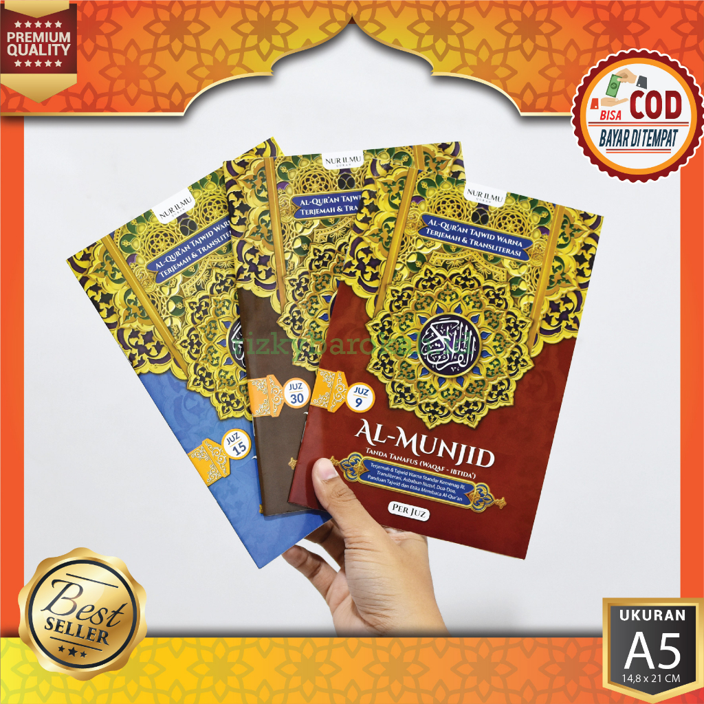 Jual (isi 30 Buku/Jilid) Alquran AL-MUNJID Mujazza Per Juz Perjuz A5 ...