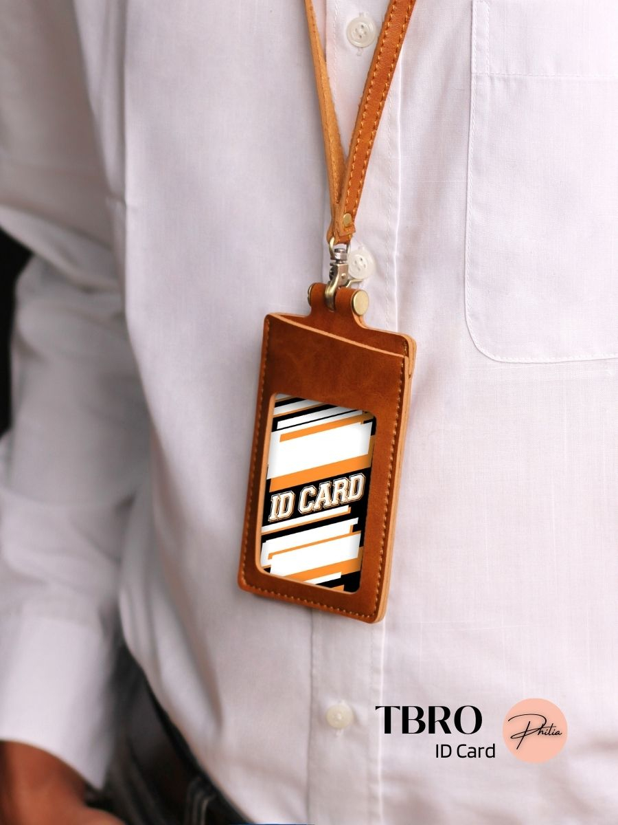 Jual Gantungan Id Card Kulit Name Tag Saku Lanyard Id Card Id Card ...