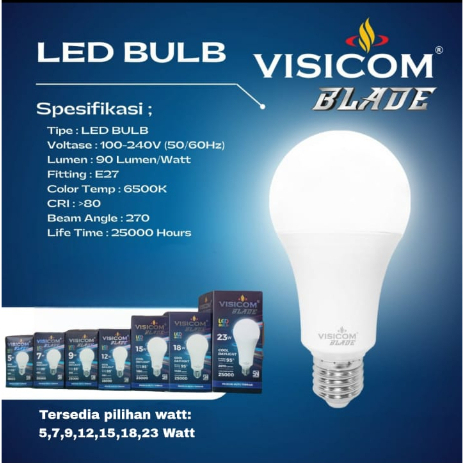 Jual Lampu LED BULB VISICOM BLADE | Lampu LED Asli 100% original anti ...