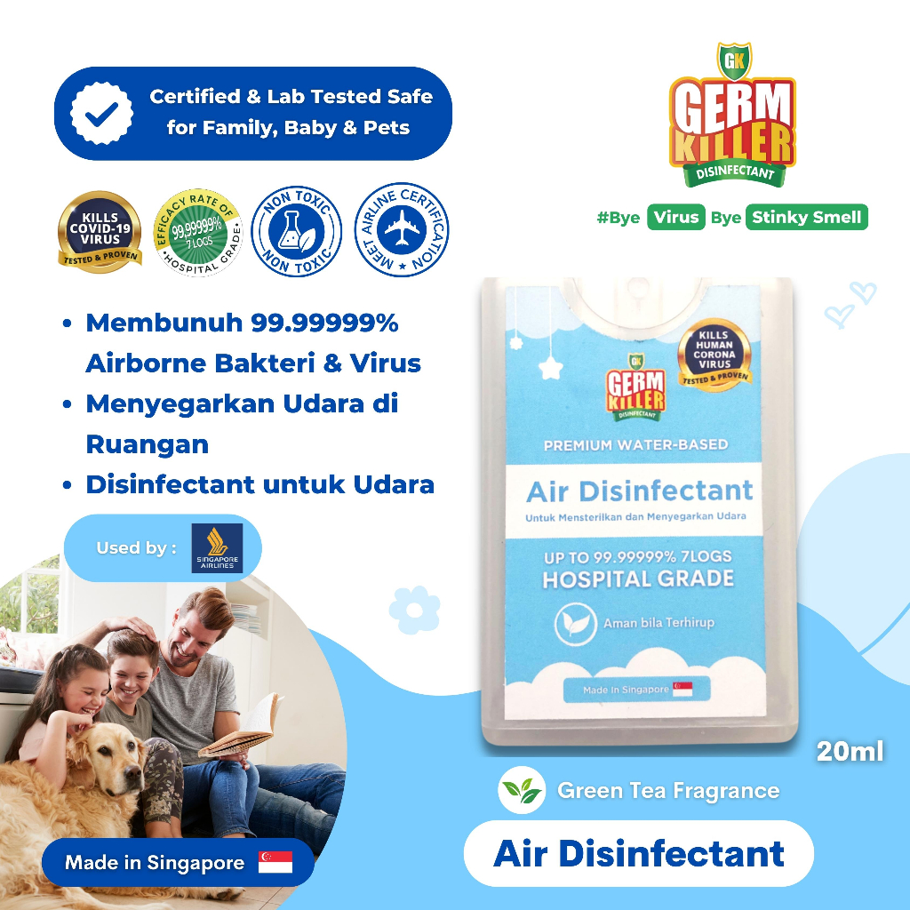 Jual Germ Killer Disinfektan Air Spray Anak Bayi Hewan Udara Steril Bau ...