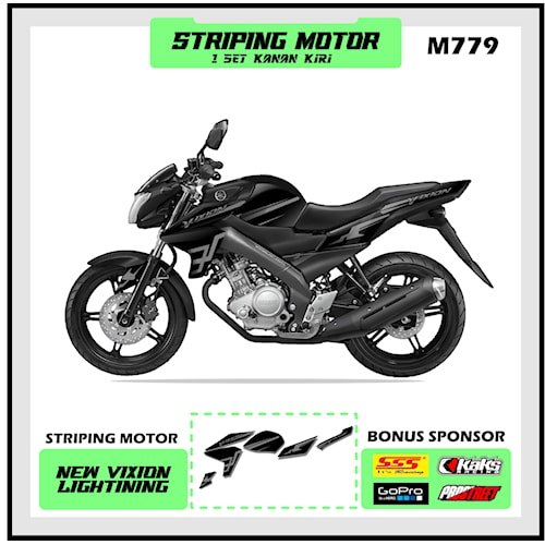 Jual STIKER SETICKER MOTOR STRIPING YAMAHA VIXION NEW LIGHTNING NVL M779 STICKER MOTOR SETRIPING ...