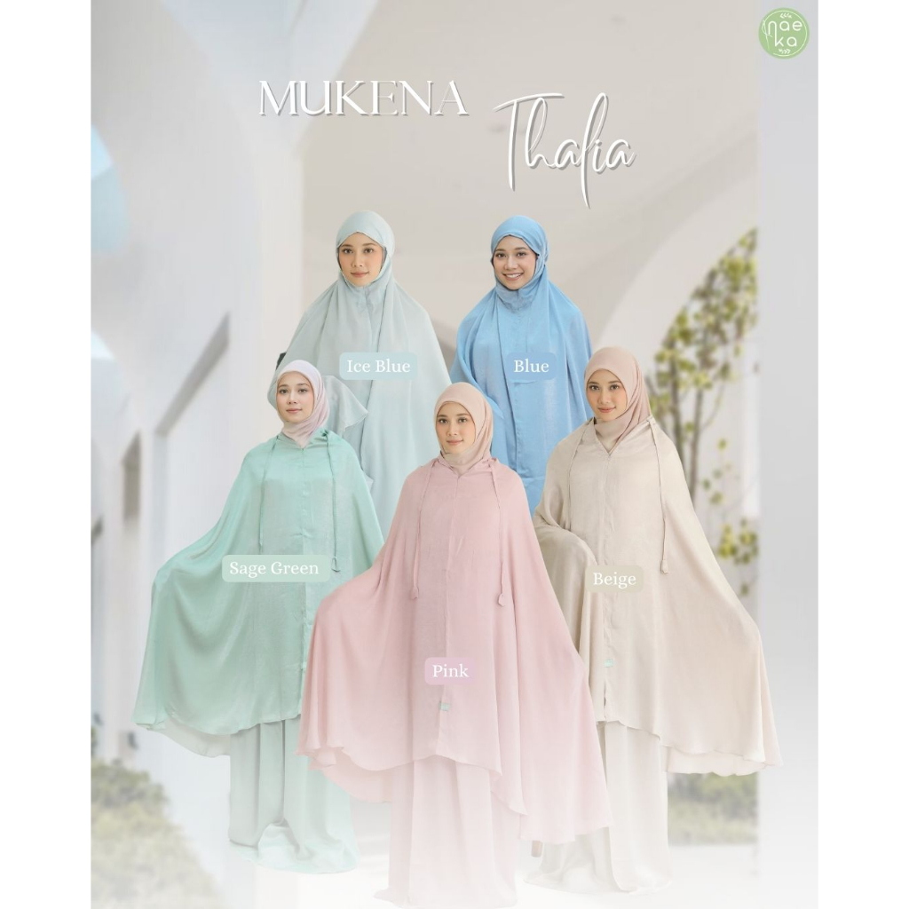 Jual Naeka Mukena Thalia 2in1 Polos Basic Prayer Robe Resleting ...