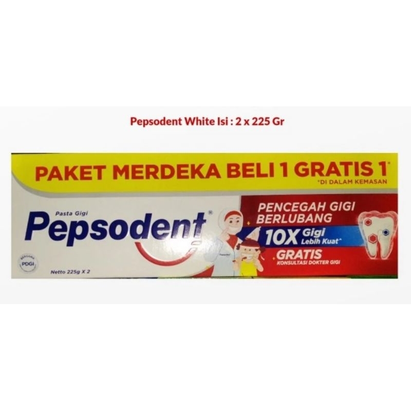 Jual pepsodent gigi berlubang ukuran 225gr dan 190 gr | Shopee Indonesia