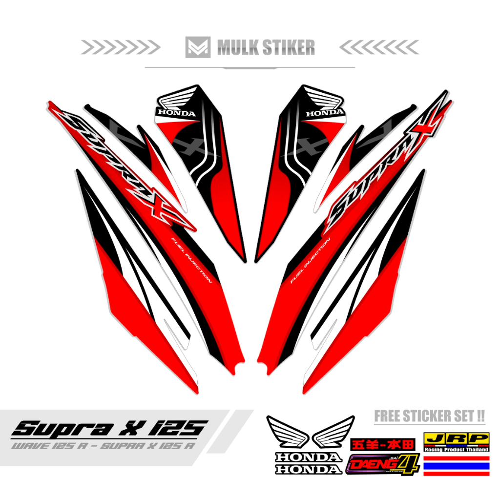 Jual STRIPING SUPRA X 125 R NEW MOTIF 22 / STIKER SUPRA X 125 FI ...