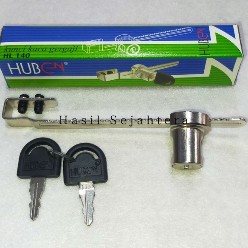 Jual Kunci Laci Lemari Kaca Etalase Sliding Gerigi Gergaji Huben HL 140 ...