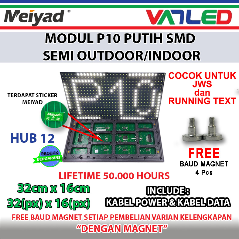 Jual Panel Modul Module Runnging Text P10 SMD Merah Putih Hijau Kuning Biru | Shopee Indonesia