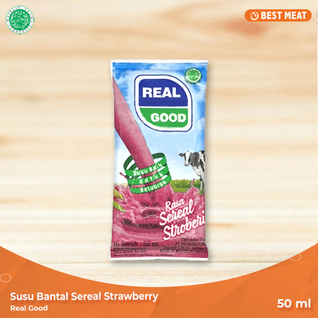 Jual Susu Real Good UHT Sereal Strawberry 50 ml | Shopee Indonesia