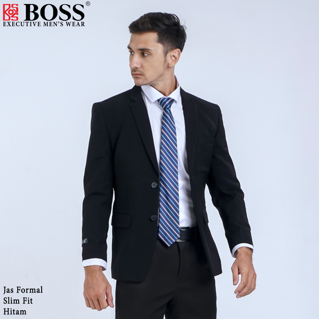 Jual BOSS Jas Formal Pria Slim Fit RJB Hitam | Shopee Indonesia