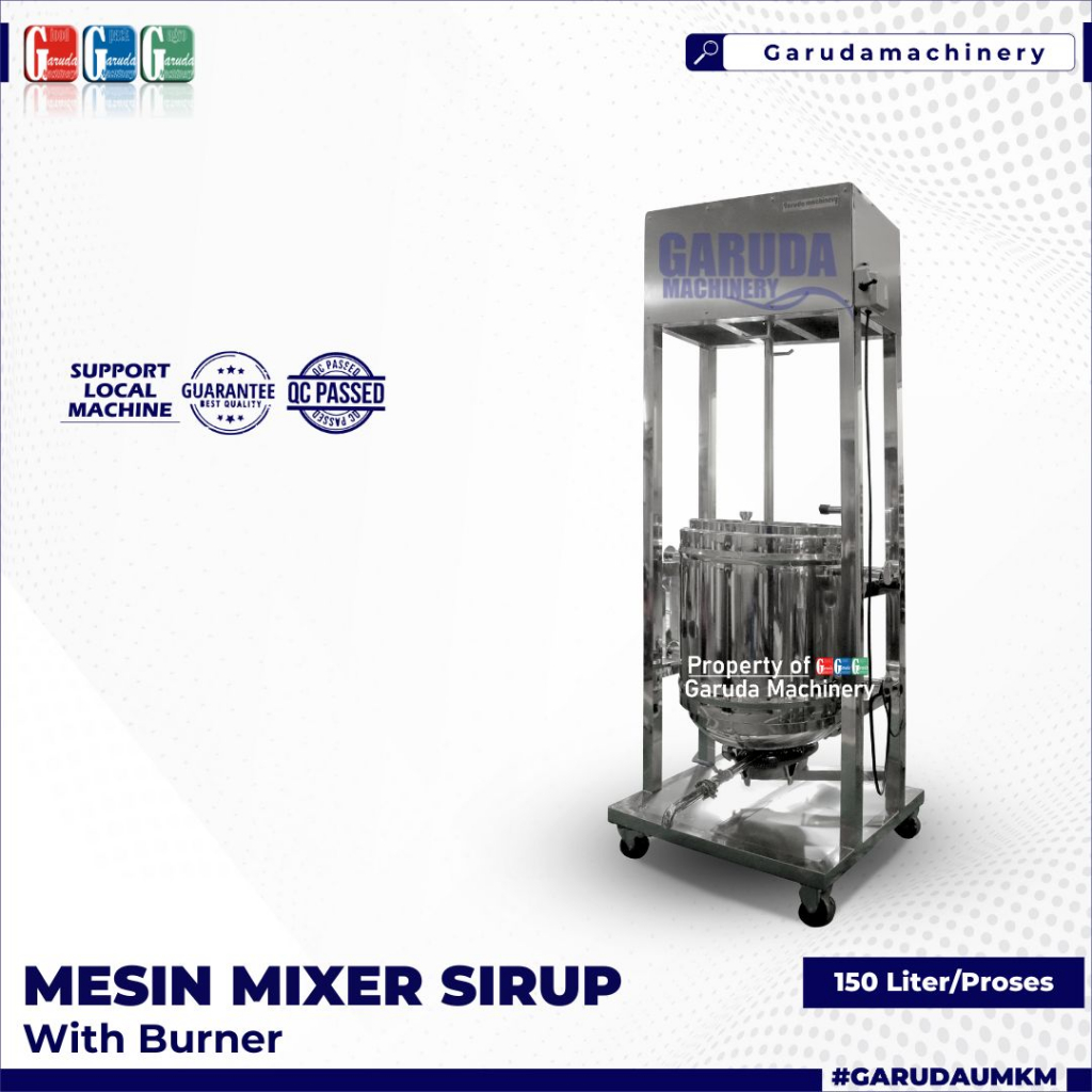 Jual MESIN MIXER - PENGADUK MINUMAN / SIRUP 150 LITER DENGAN PEMANAS ...