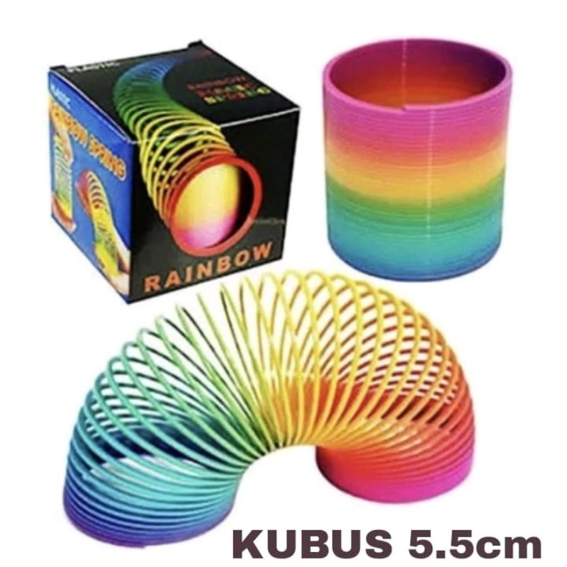 Jual MAINAN MAGIC SPRING RAINBOW KUBUS 5,5cm KEMASAN DUS / SLINKY MAGIC ...