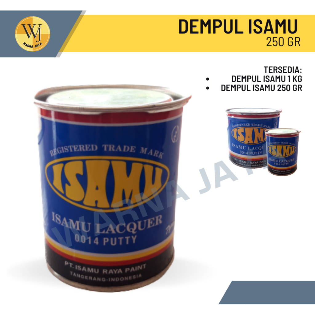 Jual Dempul Isamu 250 GR / Isamu Lacquer Dempul Halus 1/4 Kg / Dempul ...