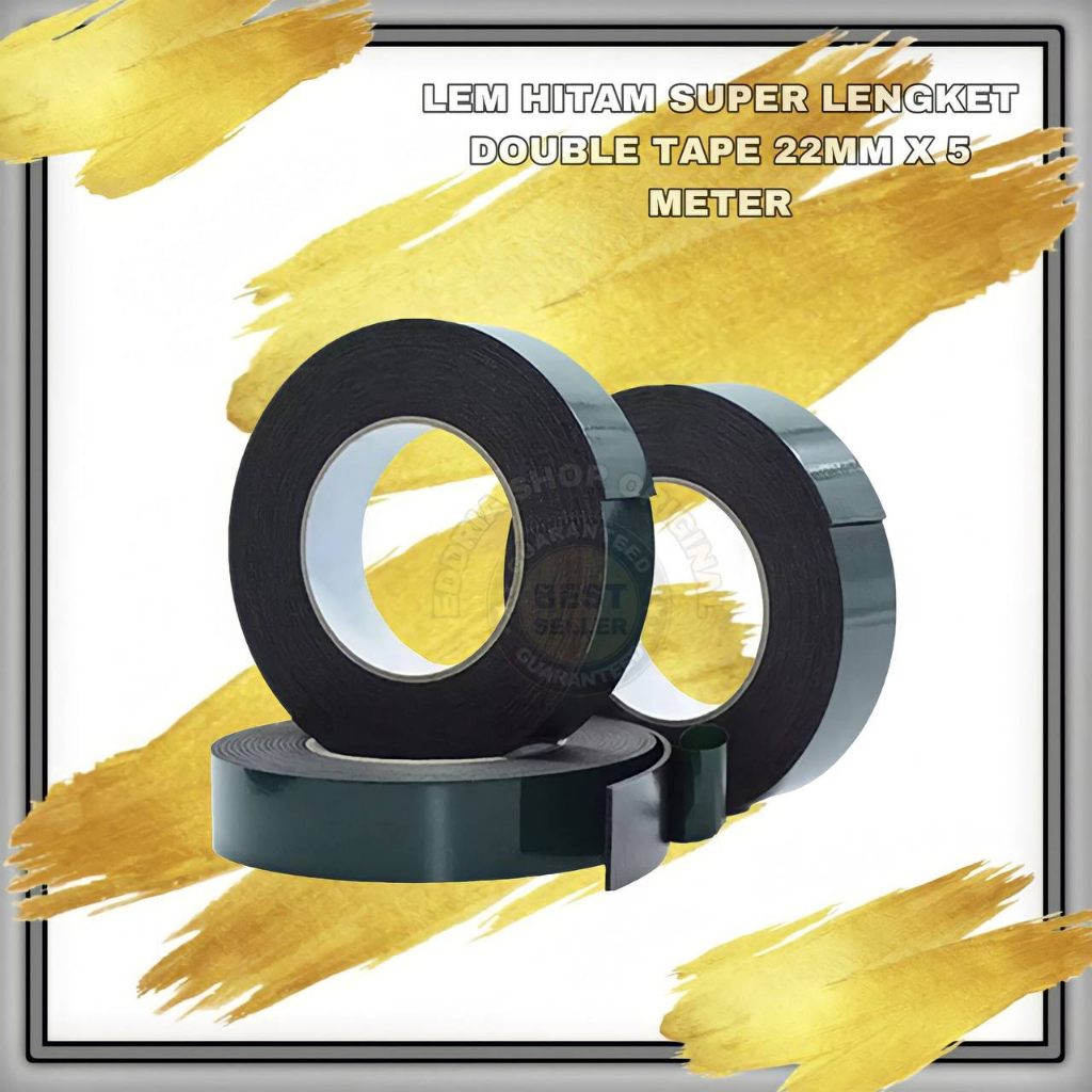 Jual DOUBLE TAPE LEM FOAM BLACK 22MM X 5 METER SUPER LENGKET | Shopee ...