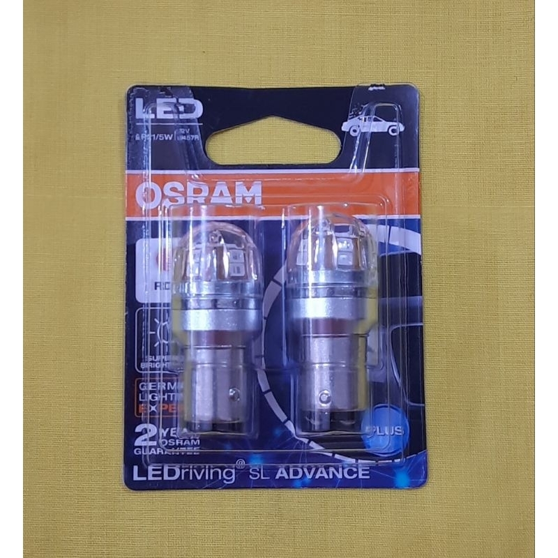 Jual Led Rem Osram P21/5W Merah Red S25 BAY15d 9457R Led Rem Osram ...