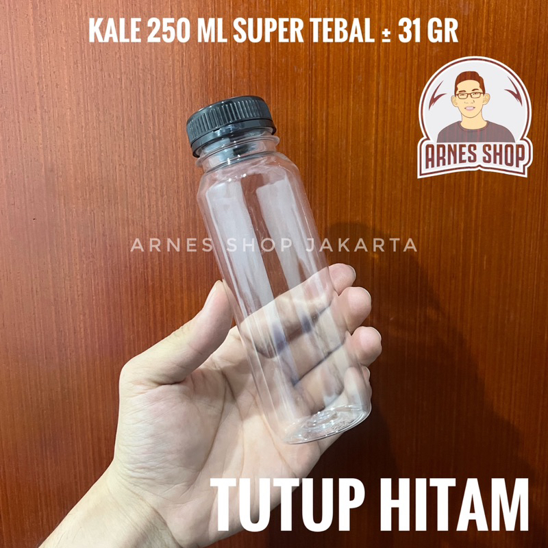 Jual Botol Plastik 250 ml PET (tutup Hitam) | Shopee Indonesia