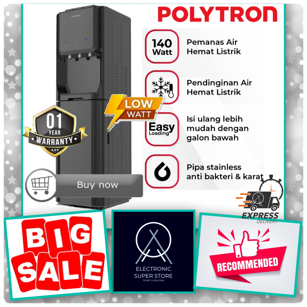 Jual DISPENSER POLYTRON GALON BAWAH PWC500 PWC-500 PWC 500 SUPER LOW WATT HYBRID HEATING COOLING ...
