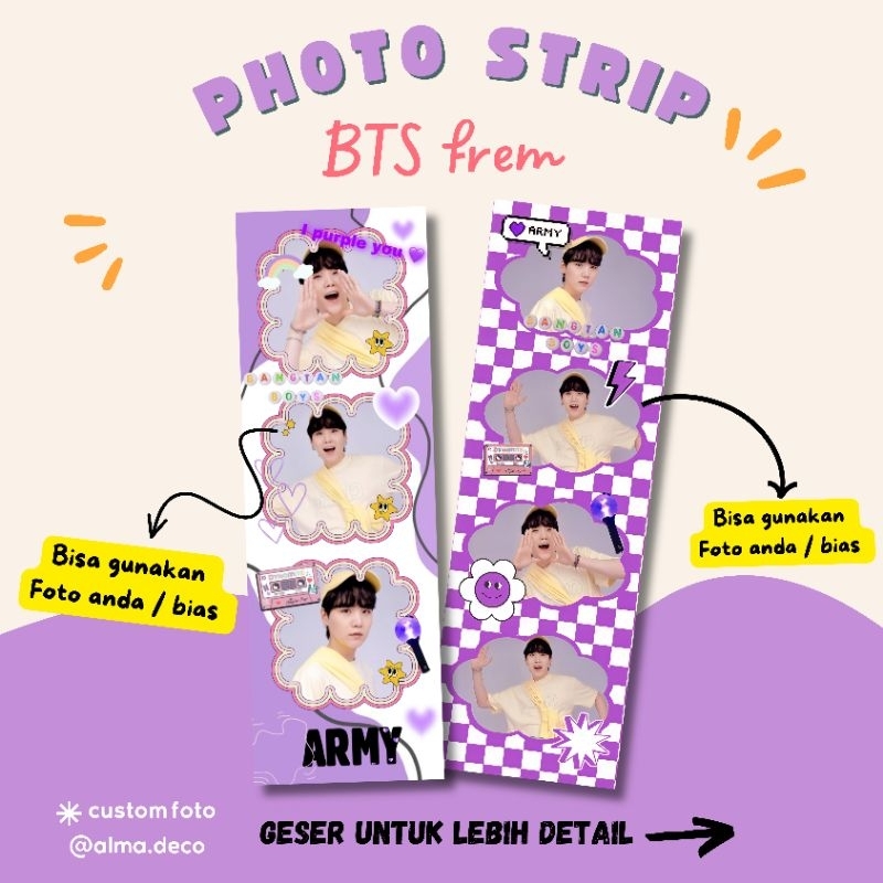 Jual K-POP BTS PHOTO STRIP/PHOTOBOOTH TEMPLET | Shopee Indonesia