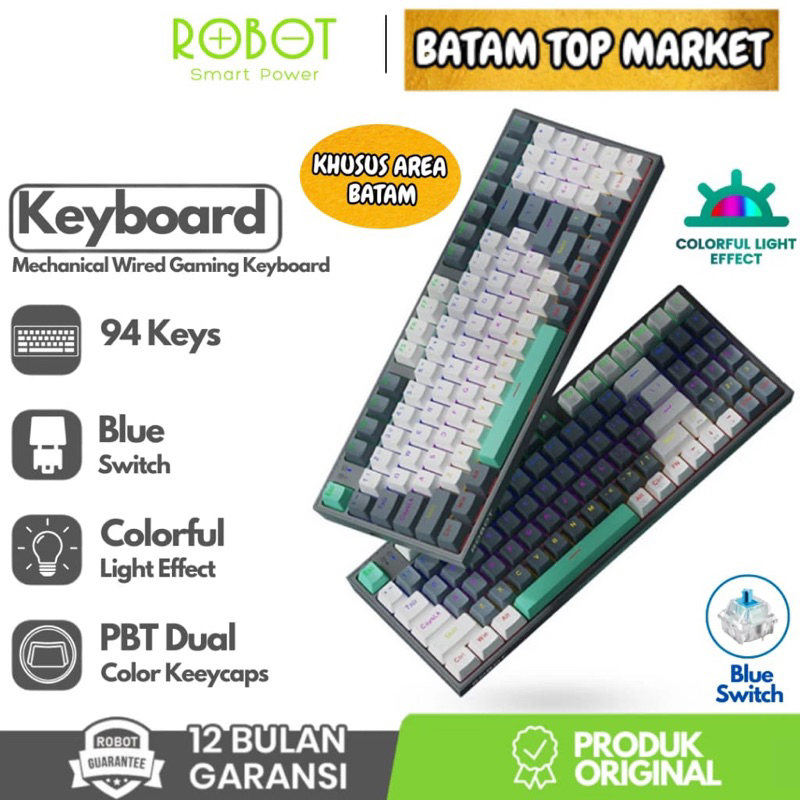 Jual ROBOT WORKMATE II MECHANICAL KEYBOARD 94 KEYS PBT KEYCAPS [ BATAM ...