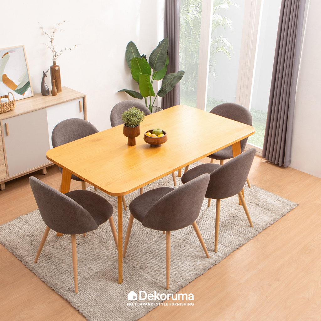 Jual Dekoruma SOKA Meja Makan Kayu untuk 6 kursi / Dining Table ...