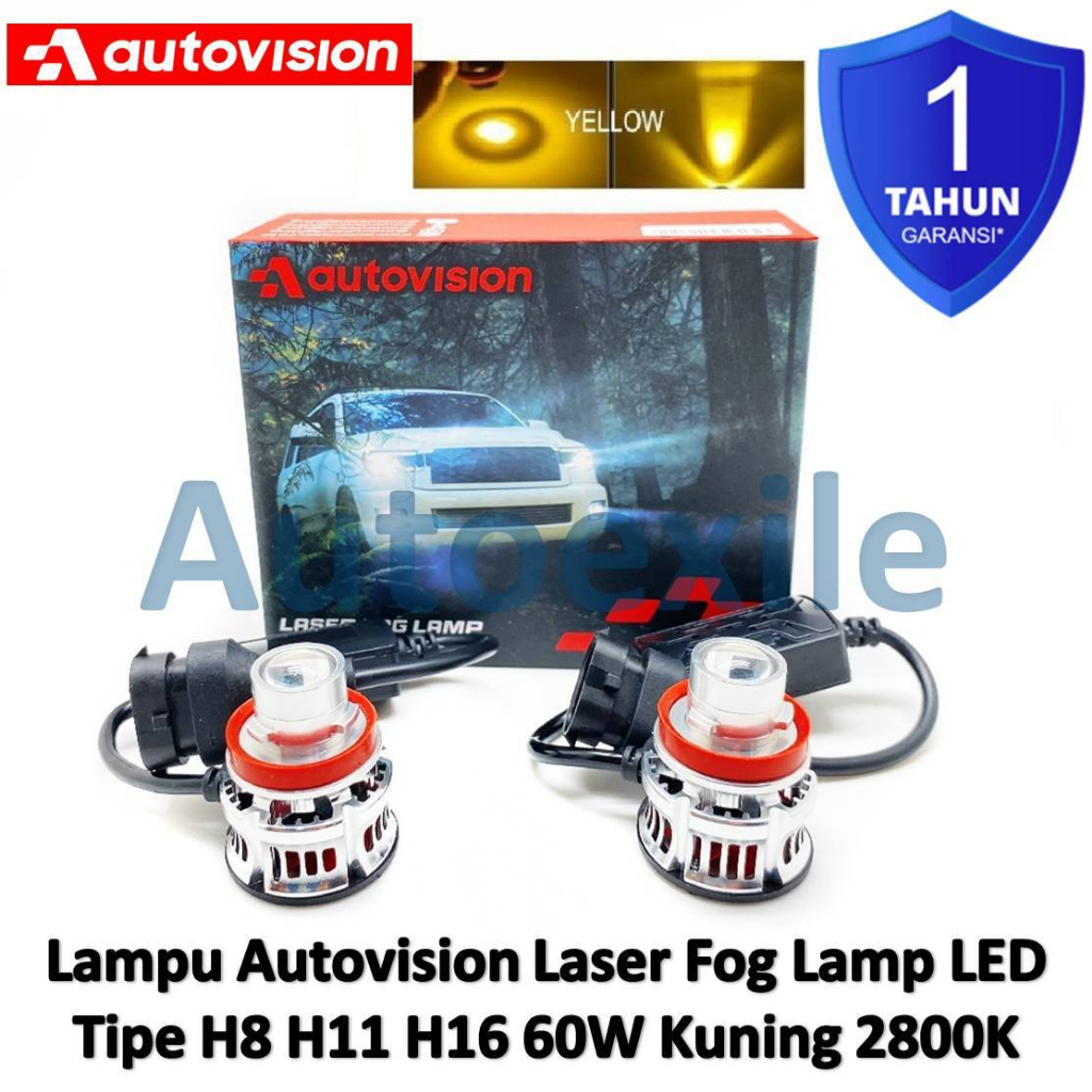 Jual Autovision Laser Fog Light LED H8 H11 H16 Kuning Pekat 2800K Mini Yellow Foglamp Original ...