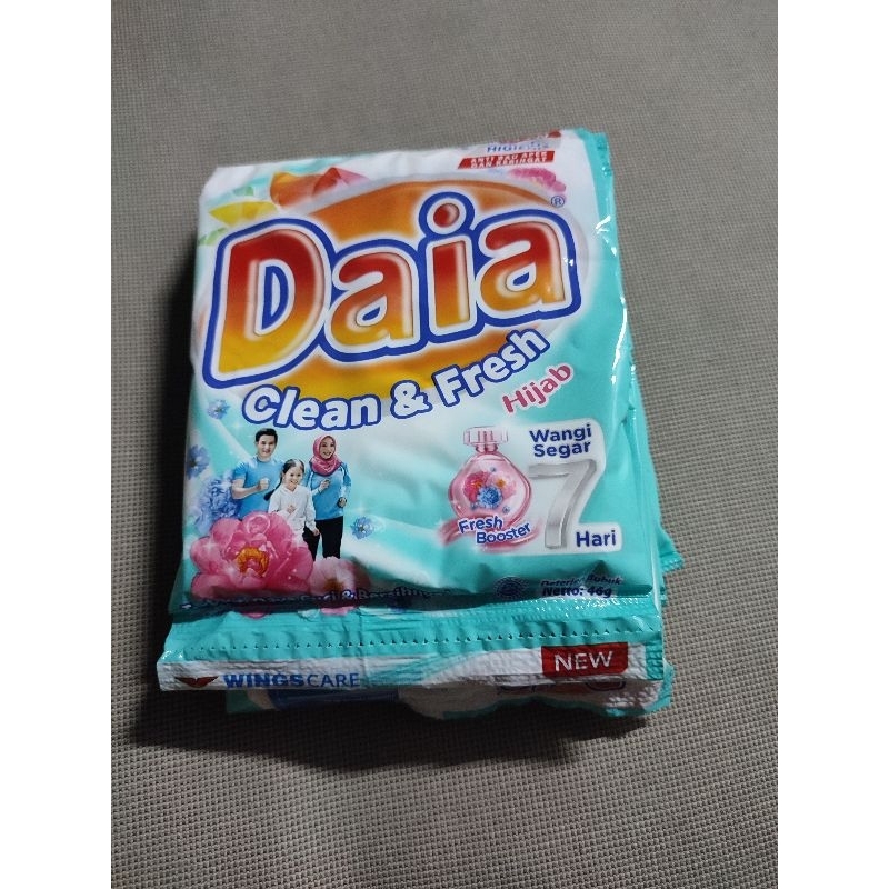 Jual Detergent bubuk Daia Clean&Fresh Hijab 46gr 2 renteng (dapat 12pcs) | Shopee Indonesia