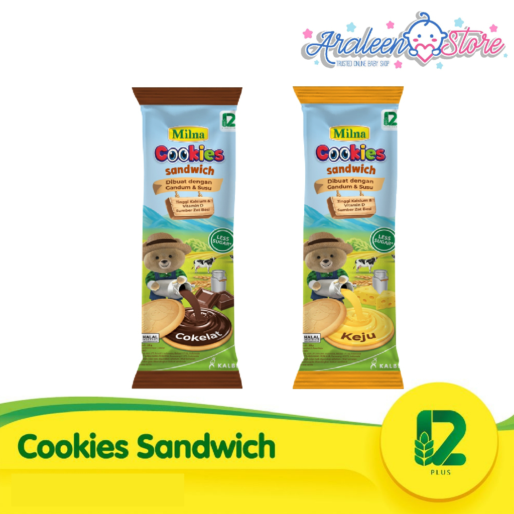 Jual MILNA Cookies Sandwich Biskuit Usia 12 + Cemilan MPASI Anak dan ...