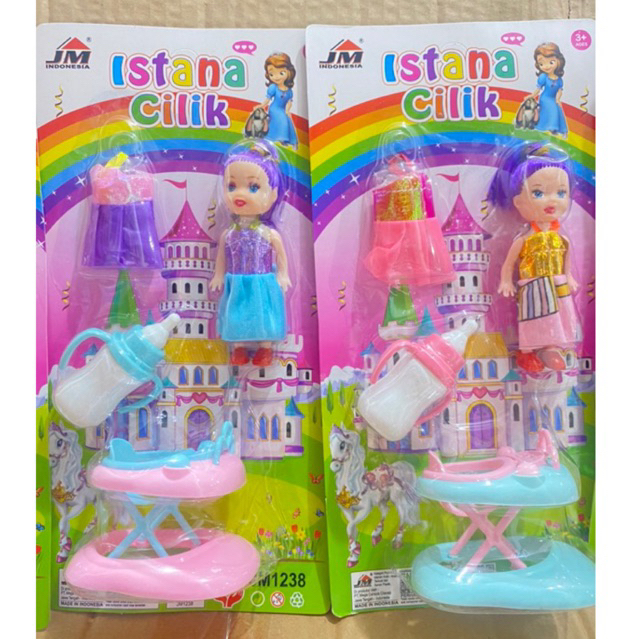 Jual Boneka Barbie Boneka Set Istana Cilik Trolly Ibu dan Anak JM1238 ...