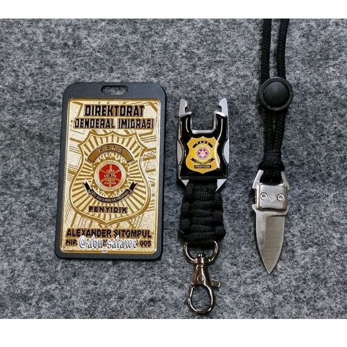 Jual plat id card tactical name tag PENYIDIK PPNS fullset lanyard plus ...