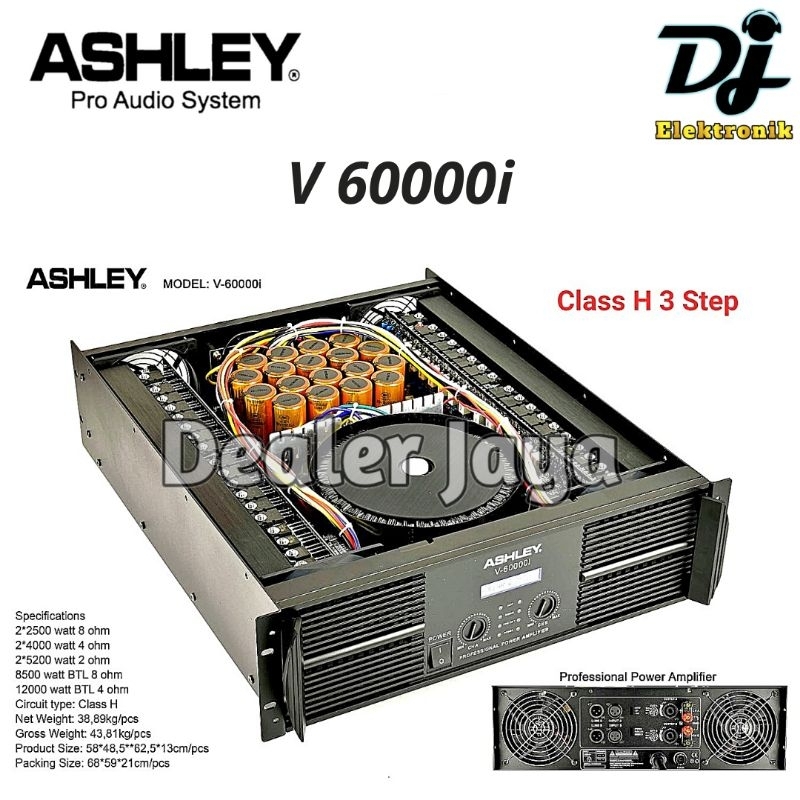 Jual Power Amplifier Ashley V 60000i / V60000i - 2 channel | Shopee ...